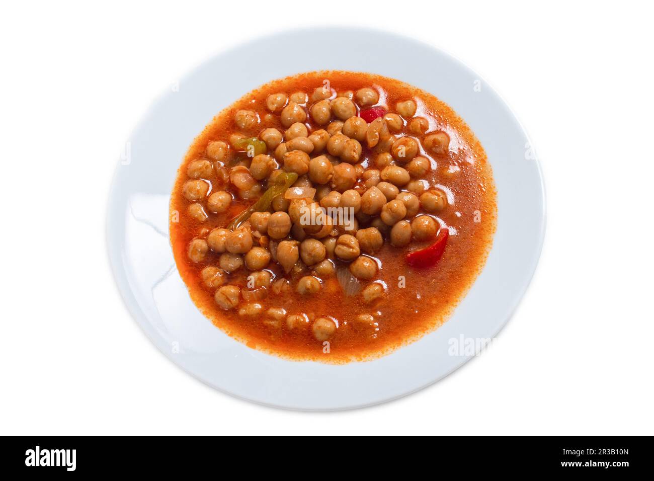 Traditional Turkish Chickpea Food isolated white background Stock Photo ...