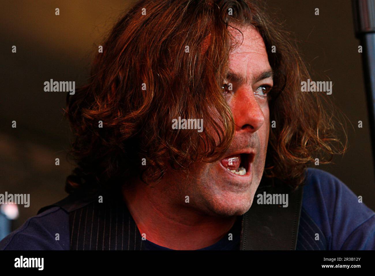 bassist Martyn Campbell of The Lightening Seeds performing at the ...