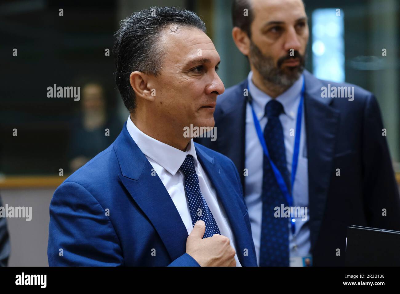 Brussels, Belgium. 23rd May, 2023. Michalis Giorgallas, Minister for ...