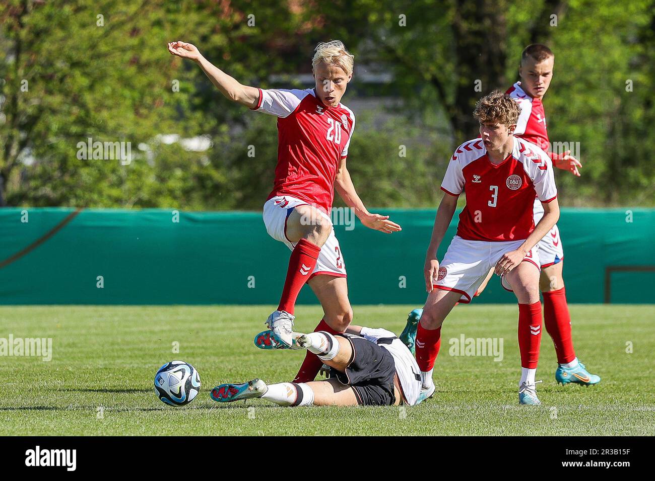 Wolfsburg, Germany. 08th, May 2023. Oscar Hojlund (20) of Denmark seen ...