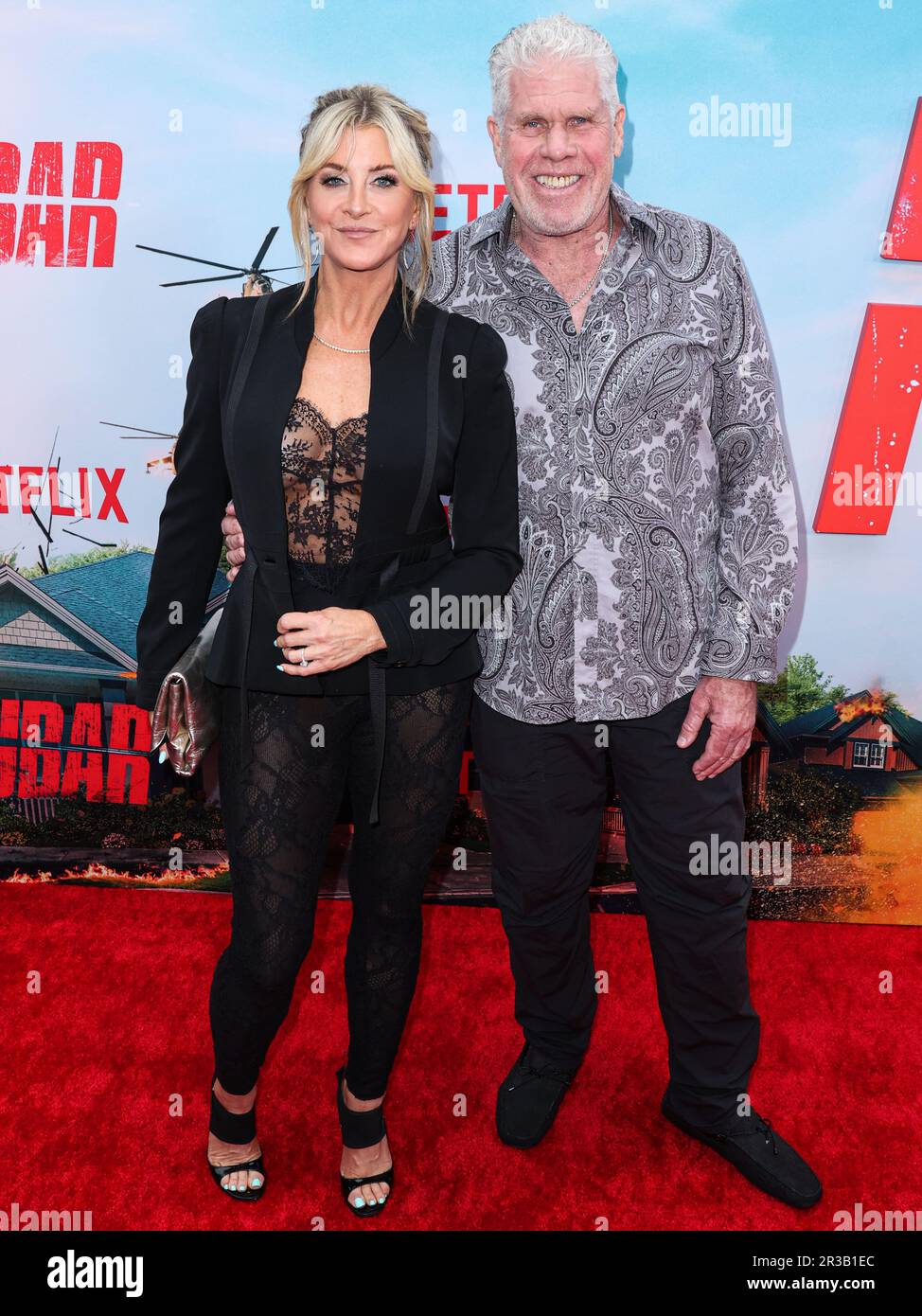 LOS ANGELES, CALIFORNIA, USA - MAY 22: Allison Dunbar and Ron Perlman ...