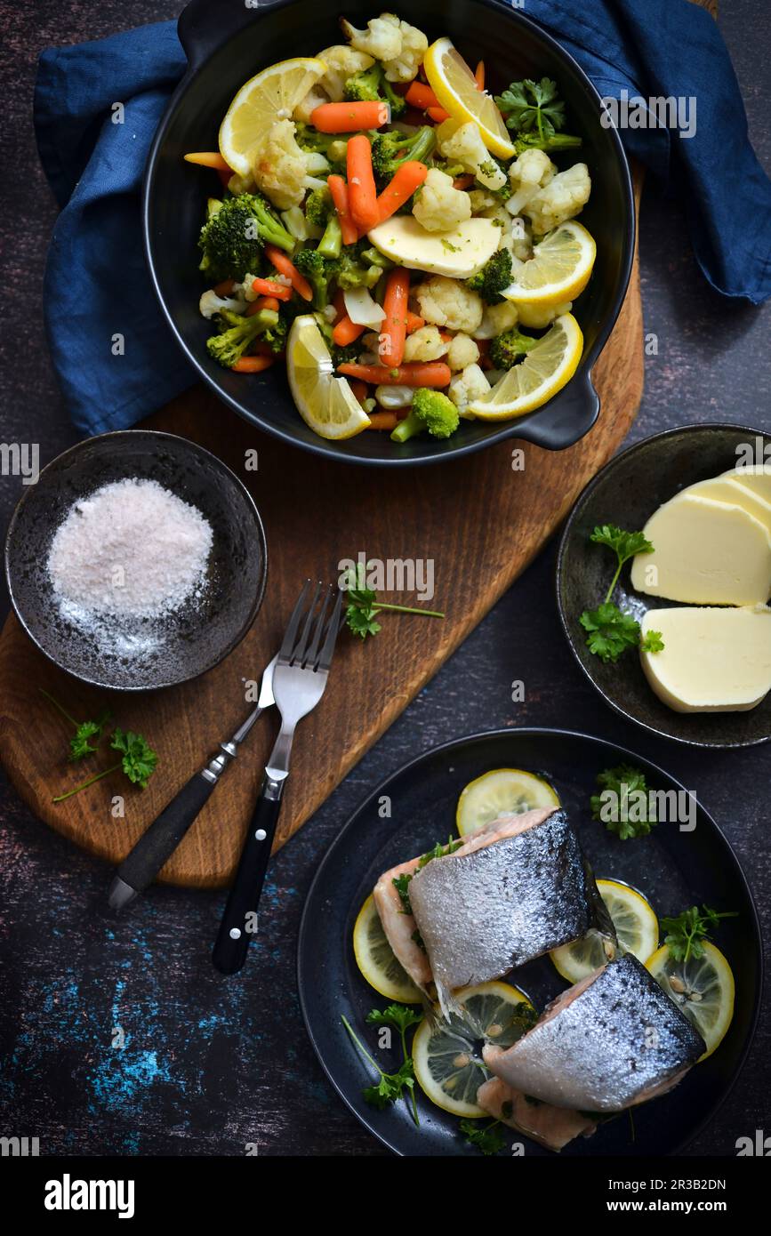 Healthy steamed veg hi-res stock photography and images - Alamy