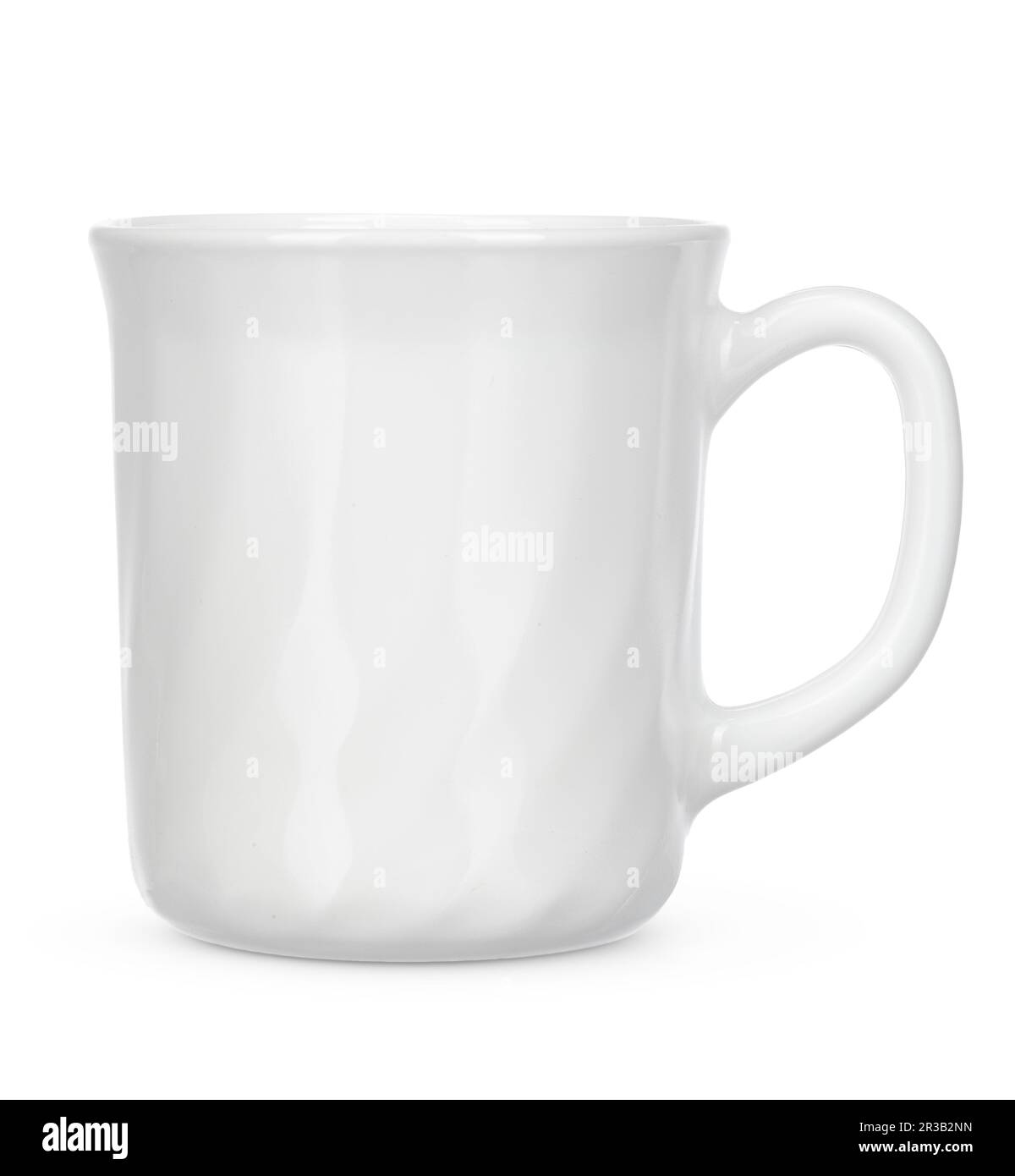 Empty white mug isolate on white background Stock Photo - Alamy