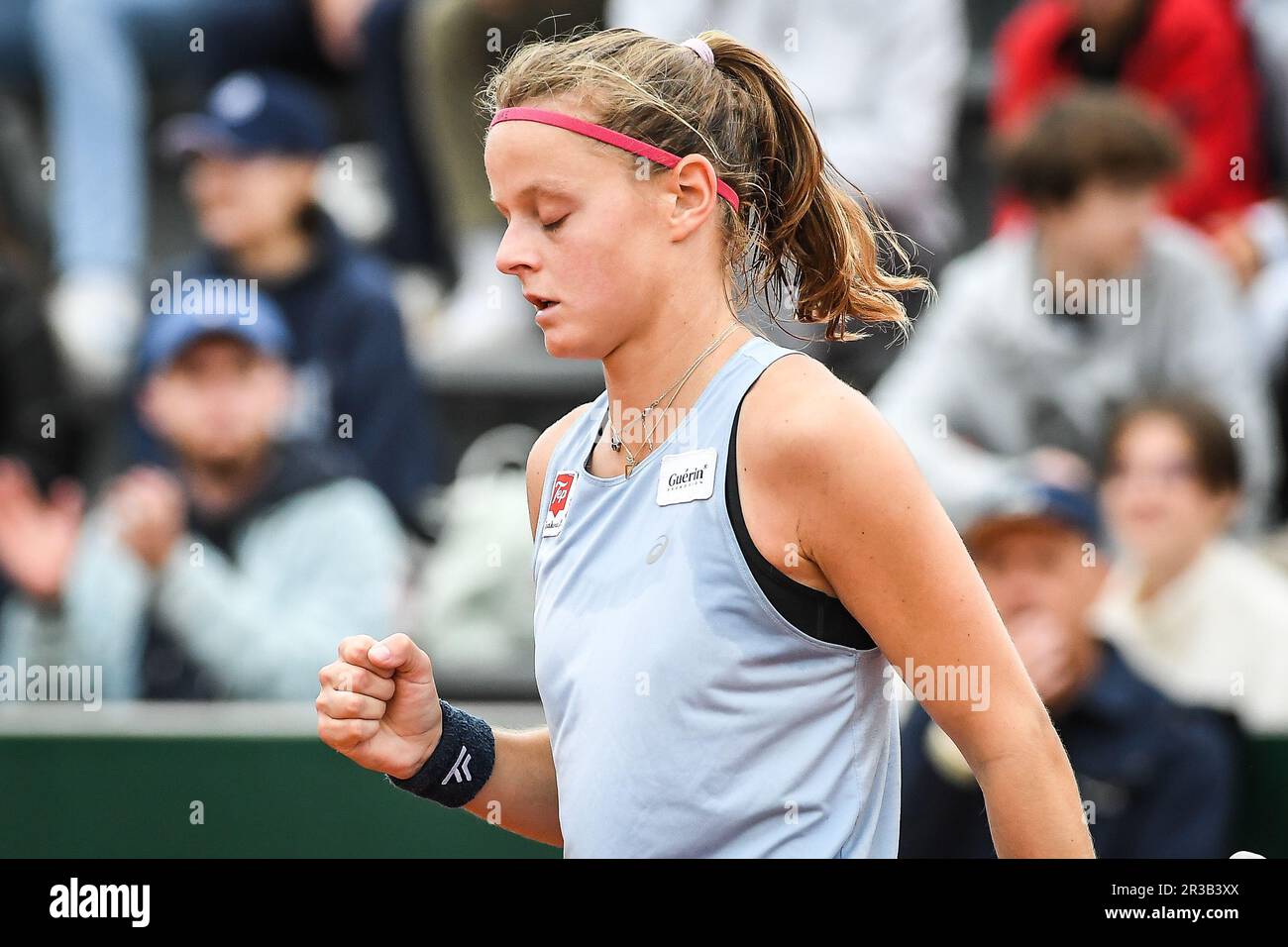Alice ROBBE of France celebrates his point during the second qualifying ...