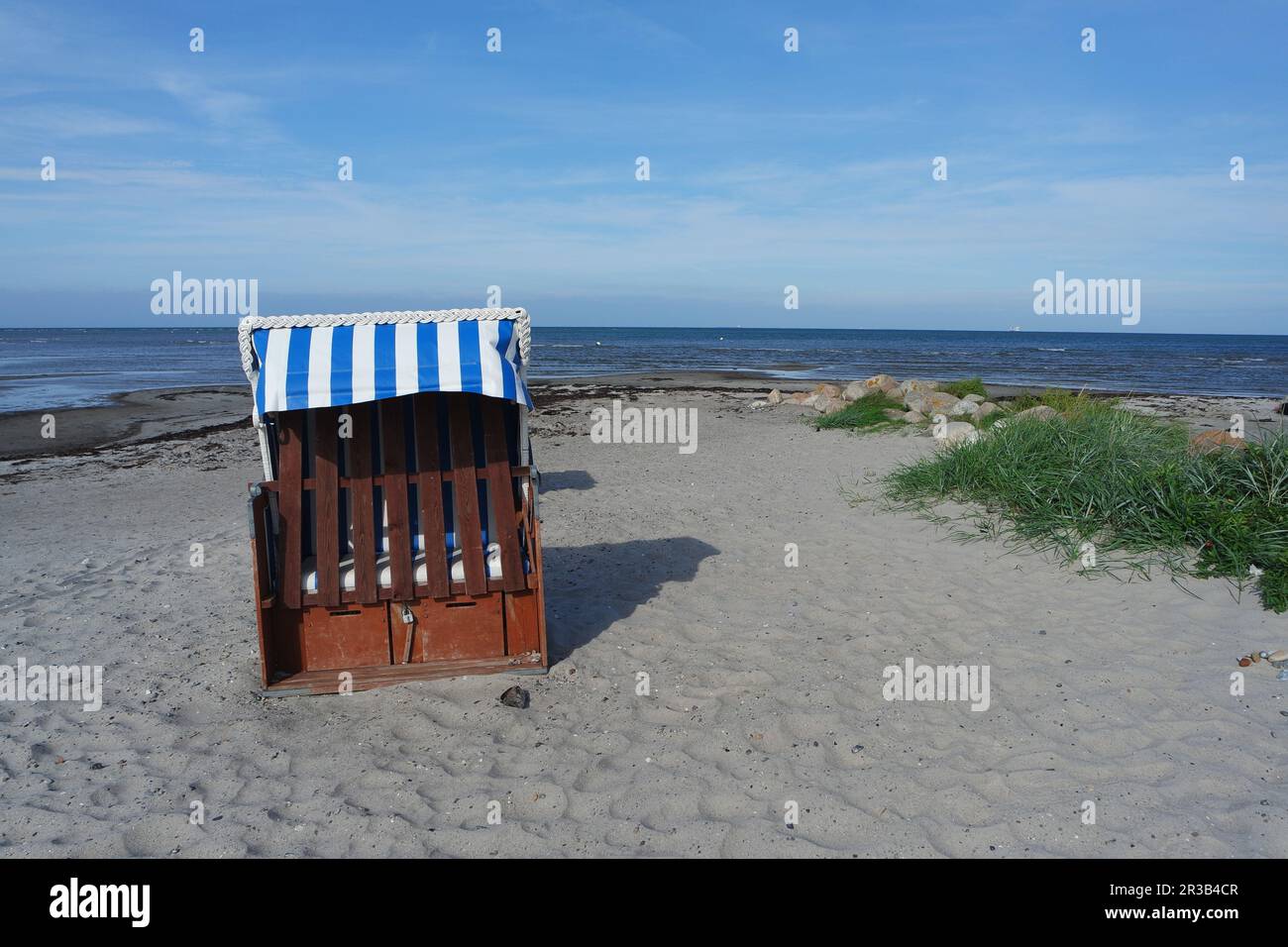 Fehmarn, beach chair at the beach Stock Photo - Alamy