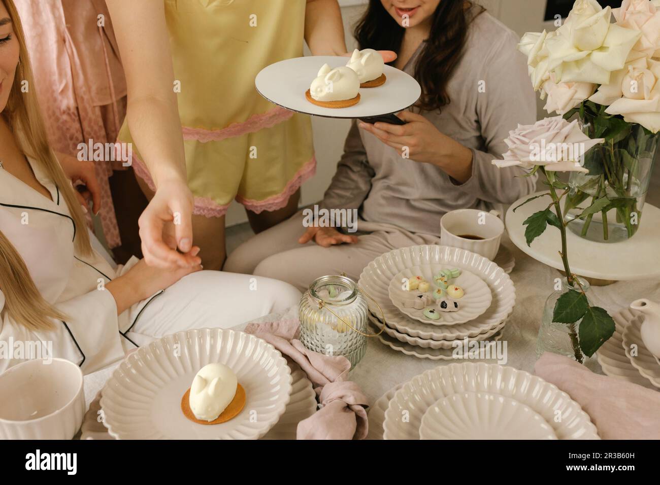 Woman and cakes hi-res stock photography and images - Alamy