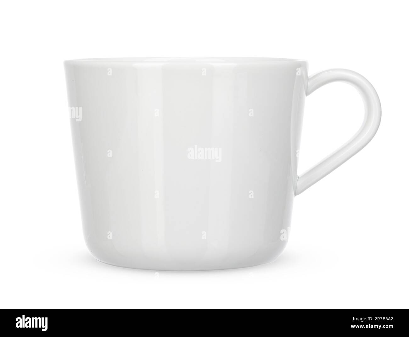 Empty white mug isolate on white background Stock Photo - Alamy