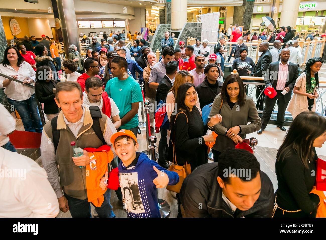 Customers at a Popeyes Take Out Fast Food Restaurant Stock Photo - Alamy