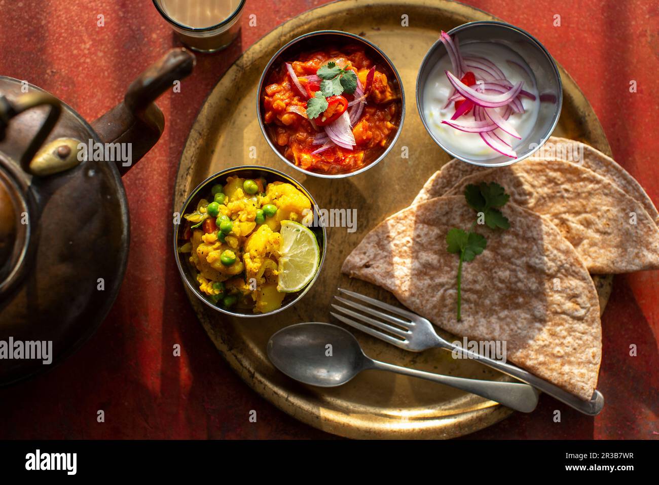 Indian thali overhead hi-res stock photography and images - Alamy