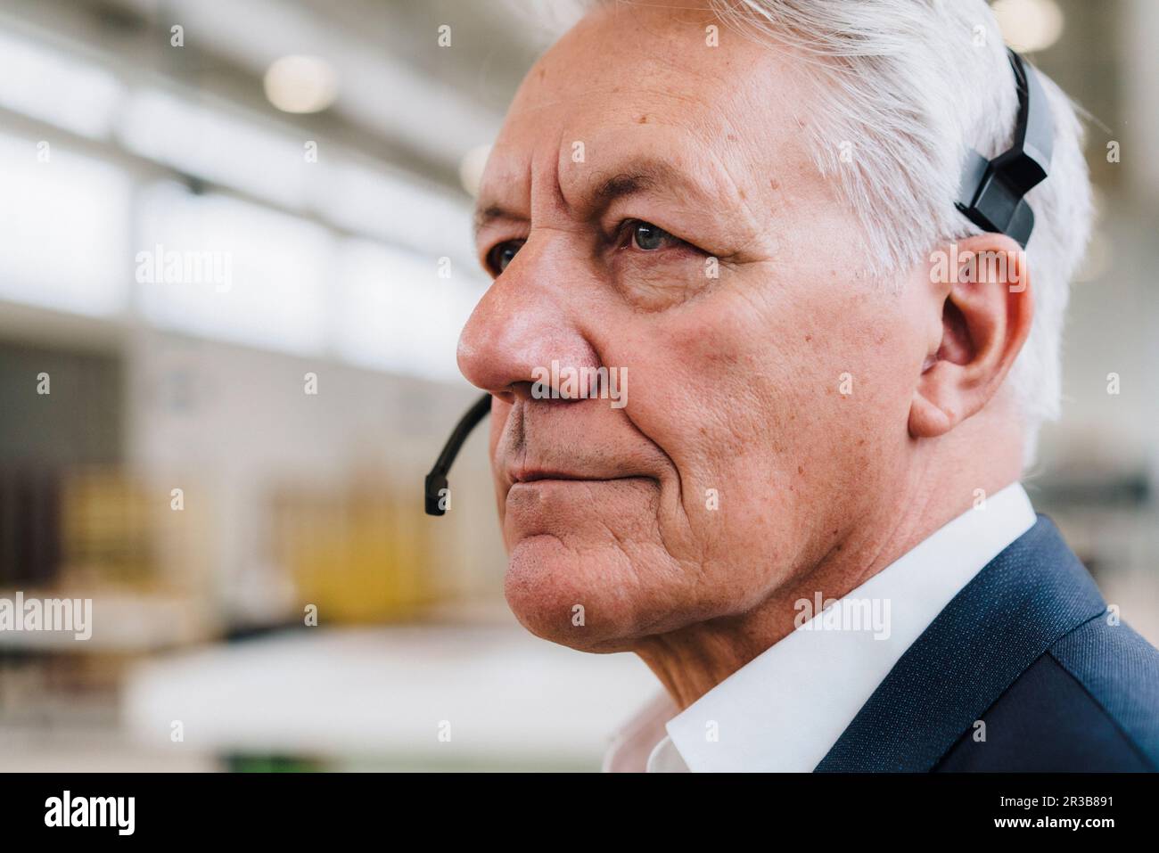Businessman with headset microphone hi-res stock photography and images ...