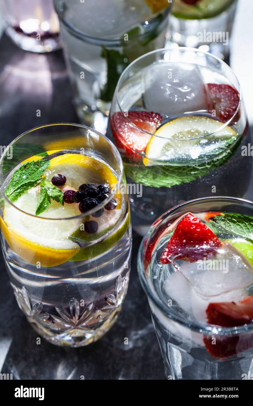 Various water glasses hi-res stock photography and images - Alamy