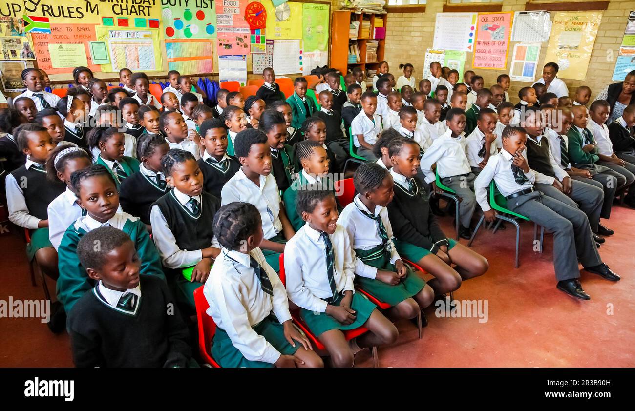 African Children in Primary School Classroom Stock Photo - Alamy