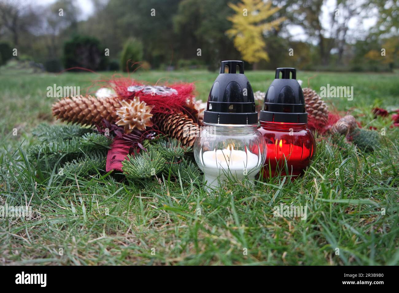 All Saints' Day Lawn Grave Stock Photo - Alamy