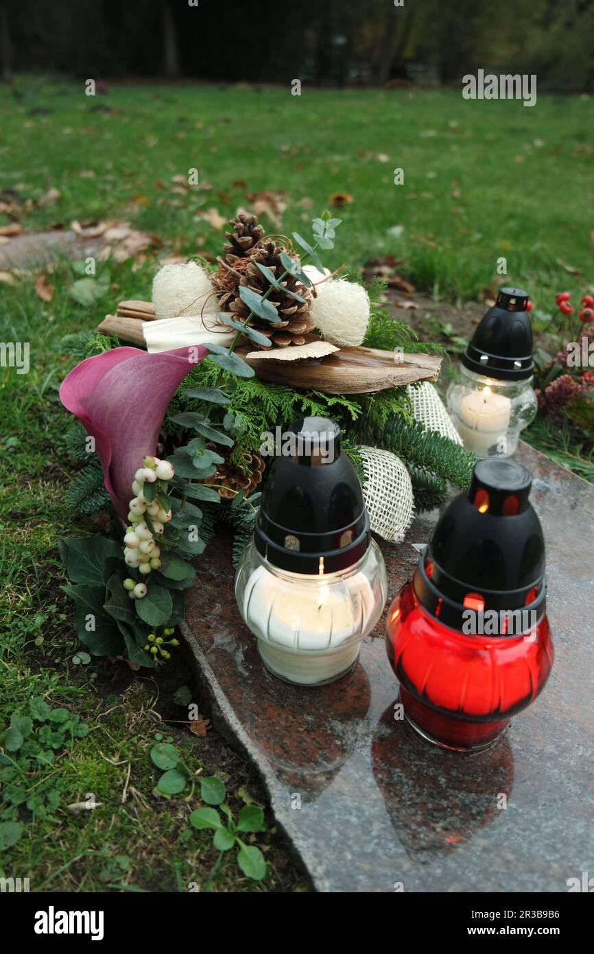 All Saints' Day Lawn Grave Stock Photo - Alamy
