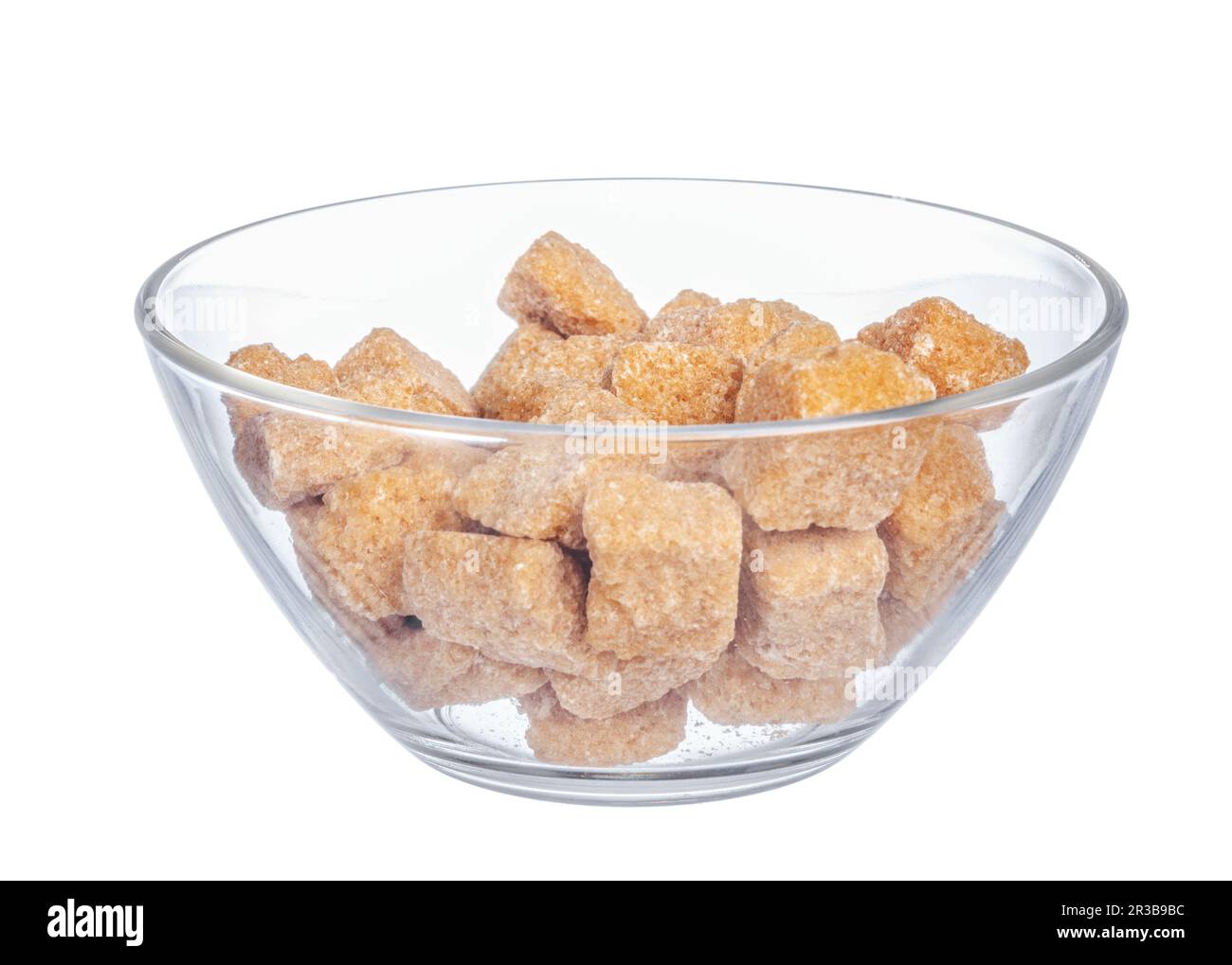 sugar cube in the bowl on white background Stock Photo - Alamy