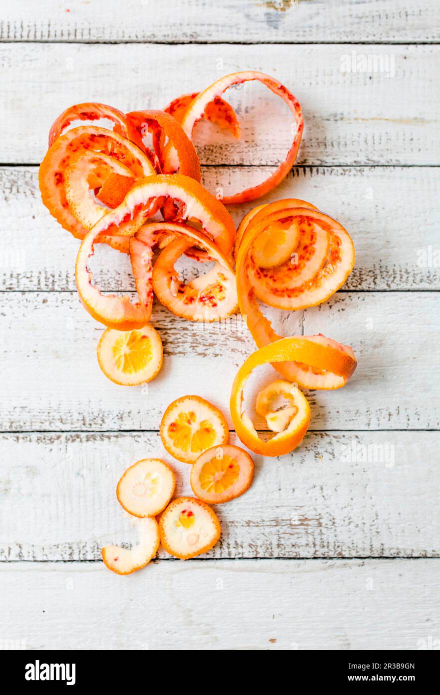 Blood orange peel Stock Photo - Alamy