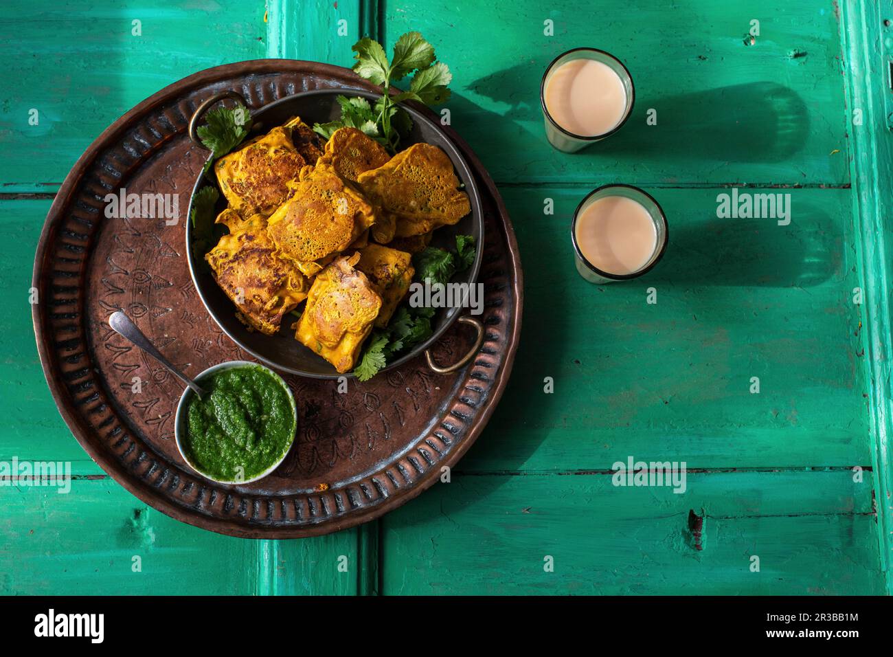 Bread in batter (Pakora, India Stock Photo - Alamy