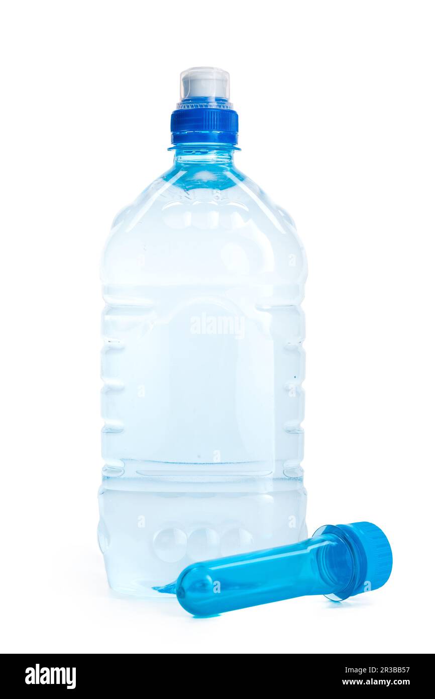 Plastic bottle and PET preform isolated on white background Stock Photo ...
