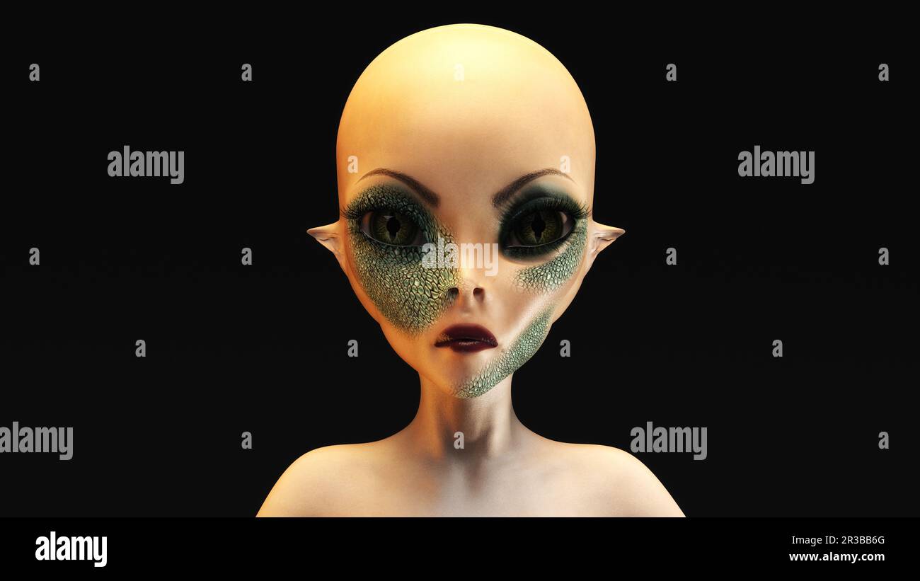 Futuristic alien face head fantasy surreal hi-res stock photography and ...
