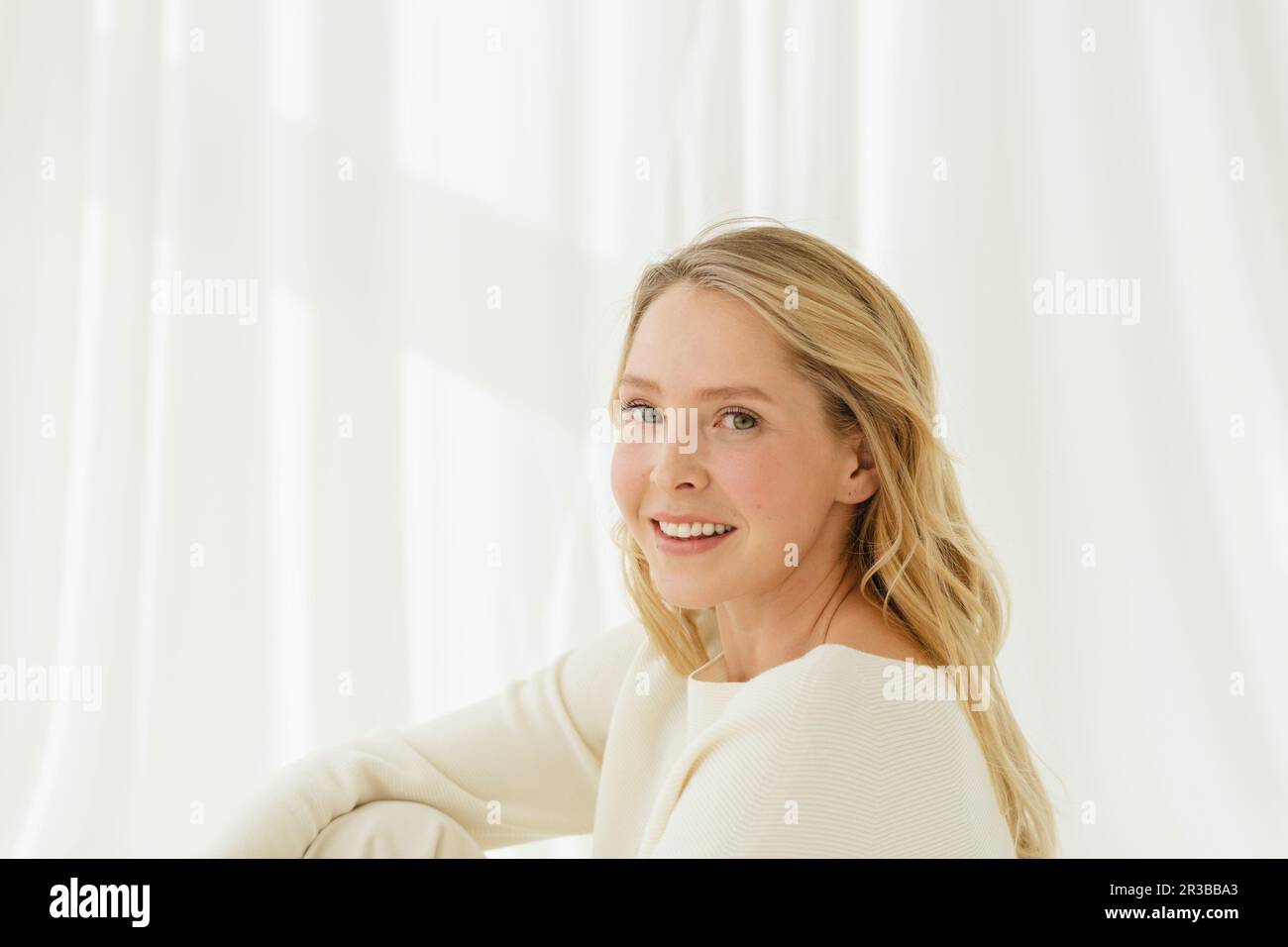 Woman wrapped in translucent hi-res stock photography and images - Alamy