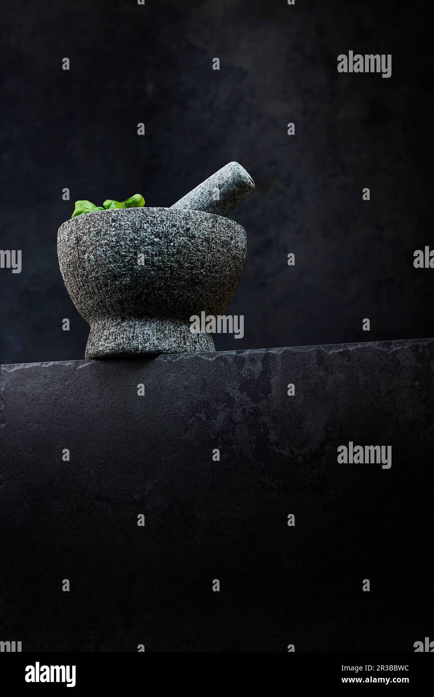 Studio shot mortar pestle hi-res stock photography and images - Alamy