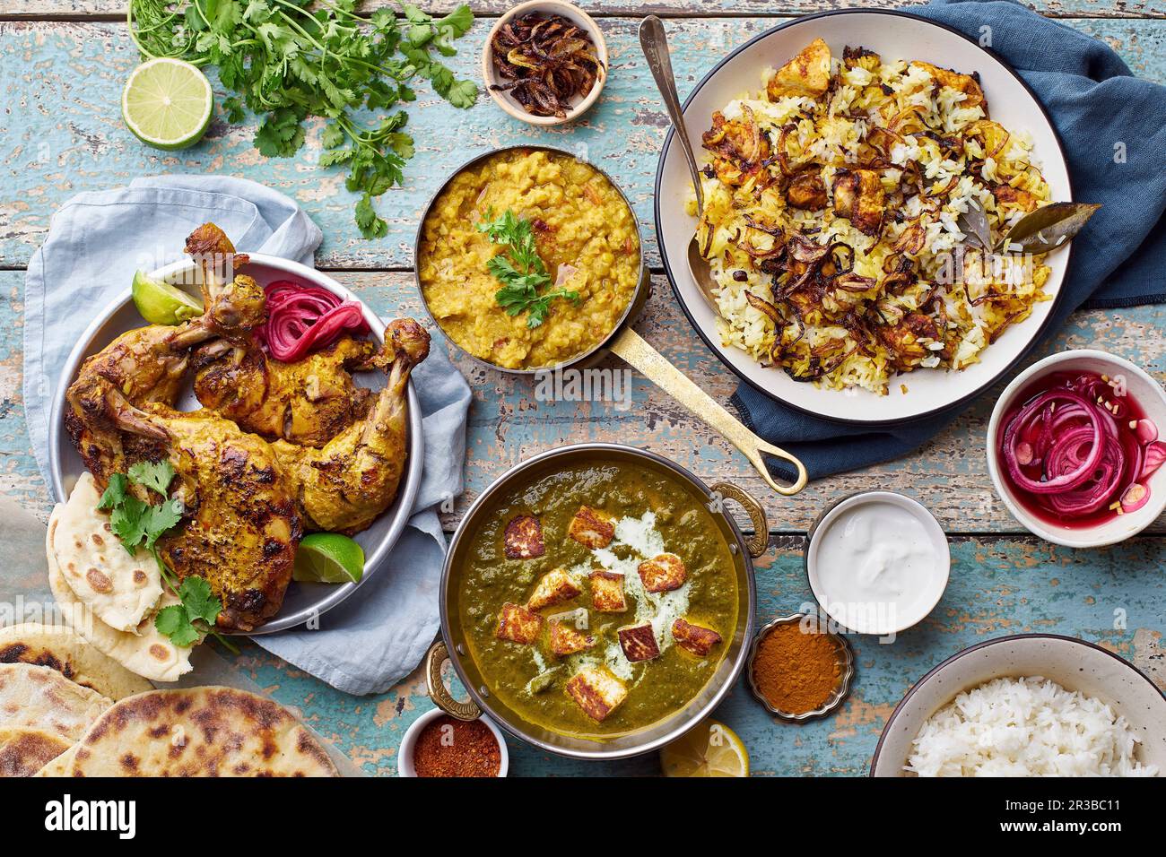 Indian cuisine dinner Stock Photo - Alamy