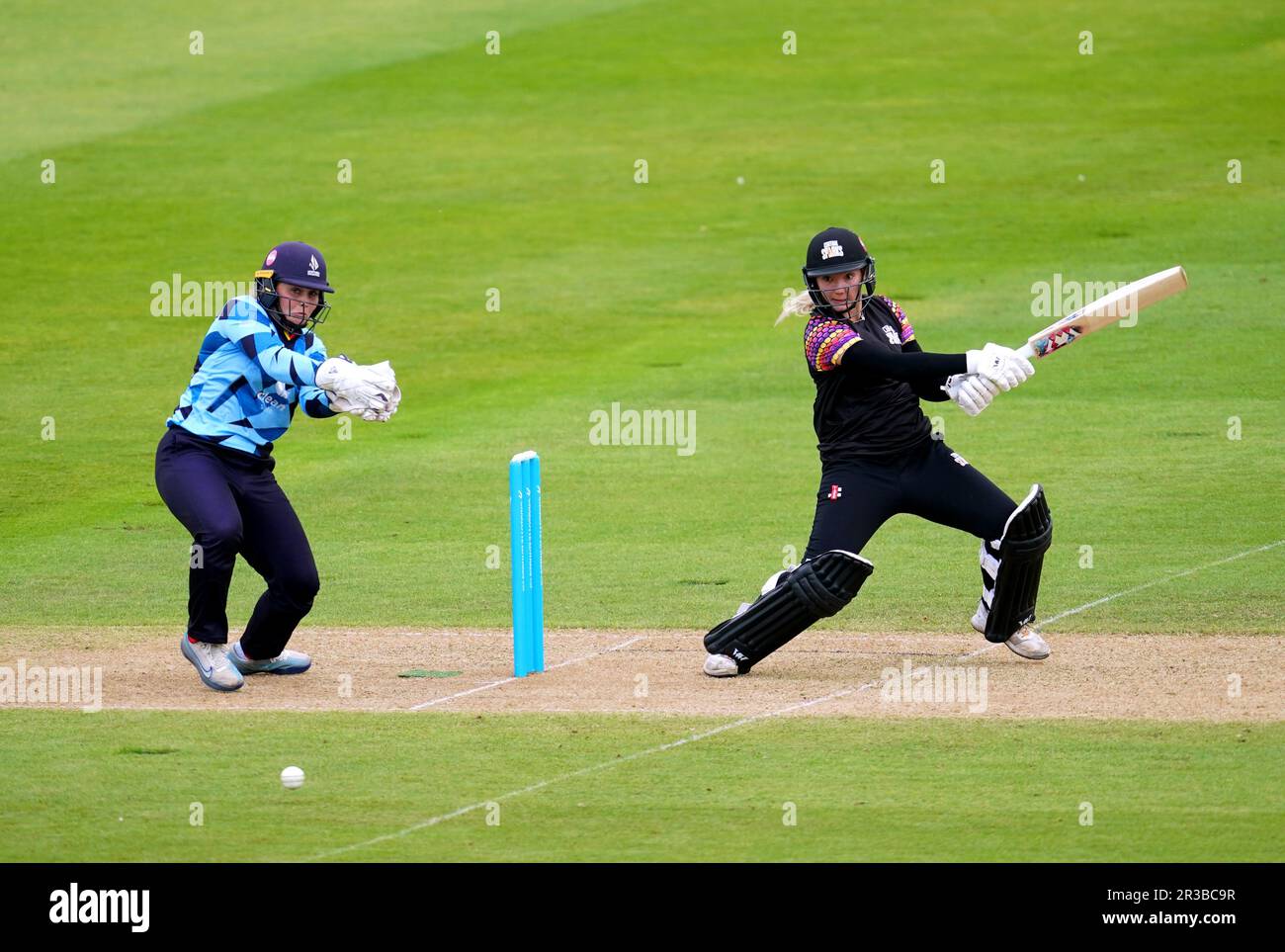 Central Sparks' Katie George bats during the Charlotte Edwards Cup ...