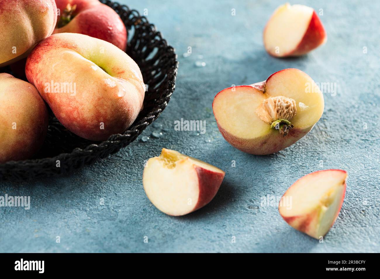 Peach wedges hi-res stock photography and images - Alamy