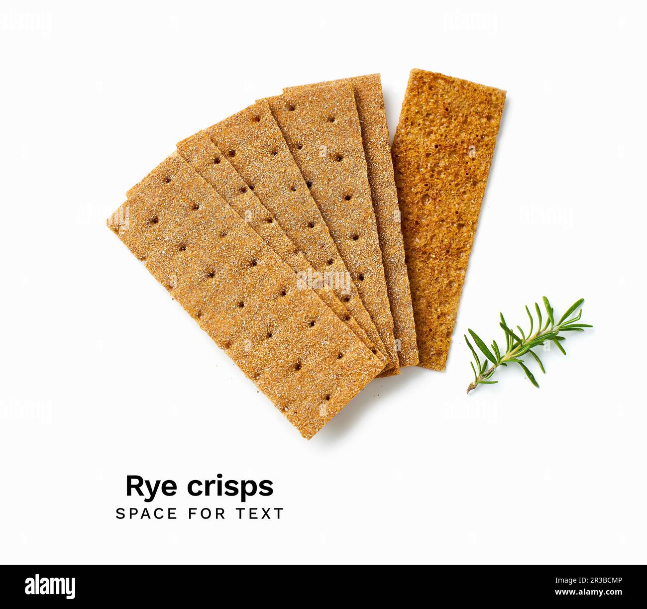 A pile of rye crisps isolated on white background Stock Photo - Alamy