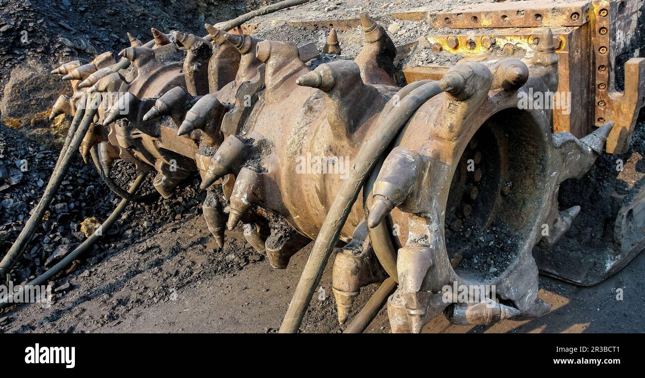 Coal Mining drilling machine Stock Photo - Alamy