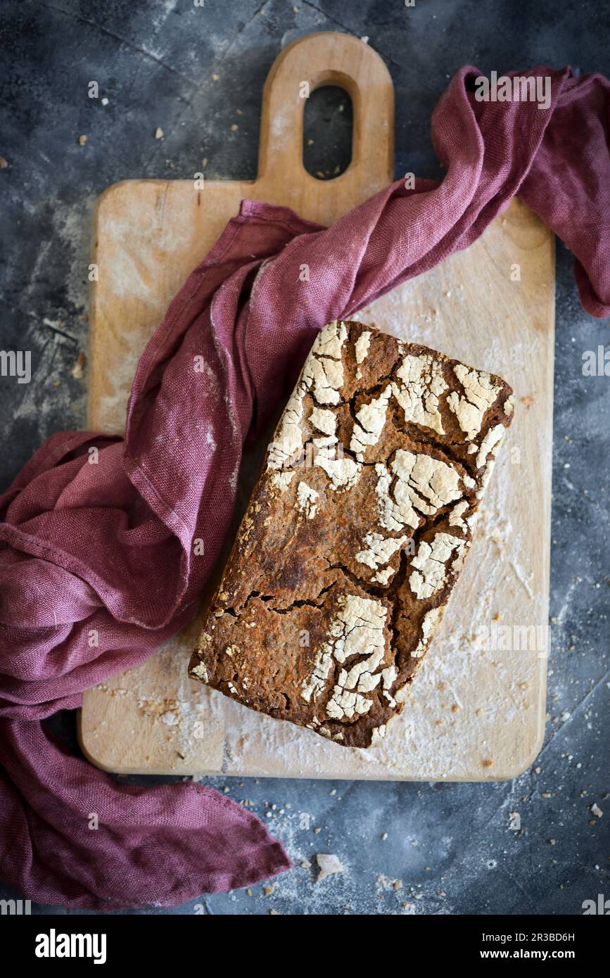Sourdough bread in a mold whole grain flour Stock Photo - Alamy