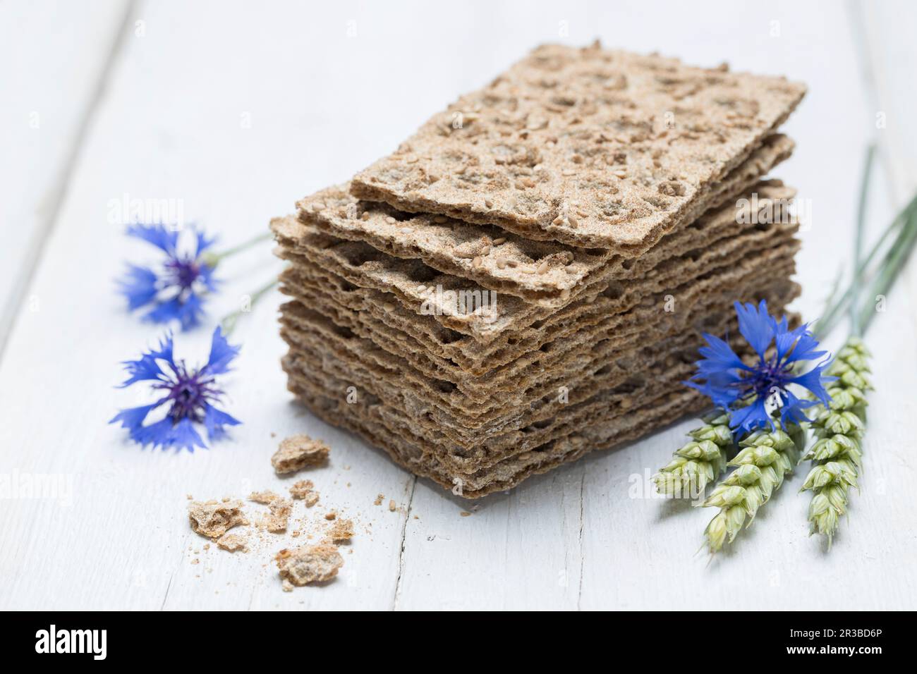 A stack of crispbread Stock Photo - Alamy
