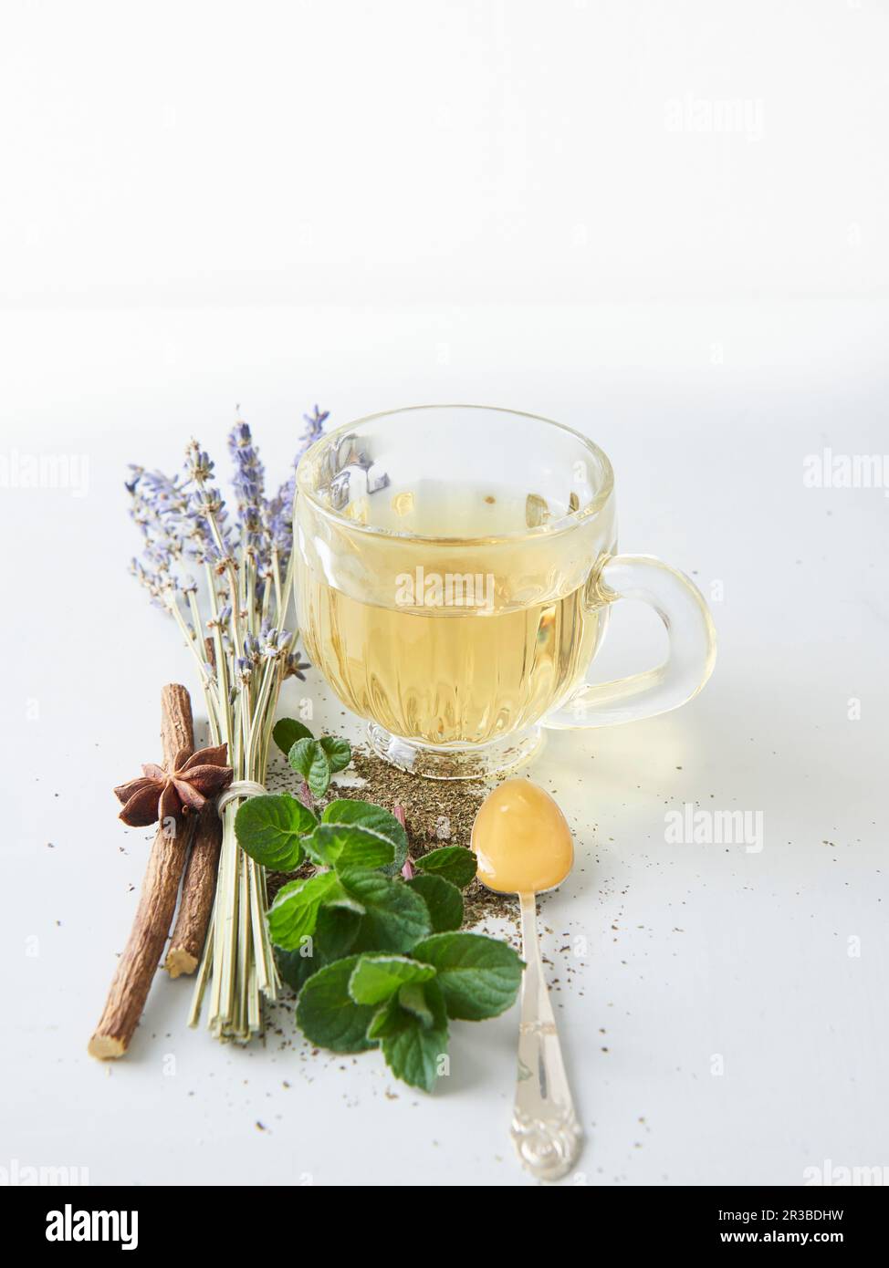 Herbal tea with ingredients Stock Photo - Alamy