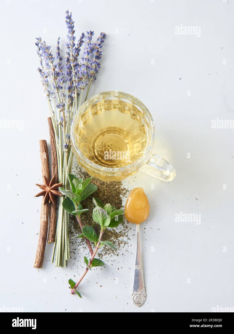 Herbal tea with ingredients Stock Photo - Alamy