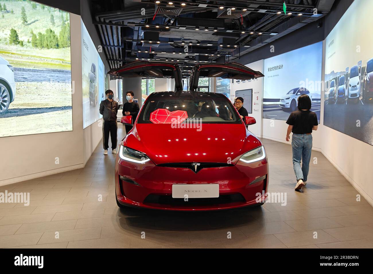 SHANGHAI, CHINA - MAY 23, 2023 - Customers experience a Tesla electric ...