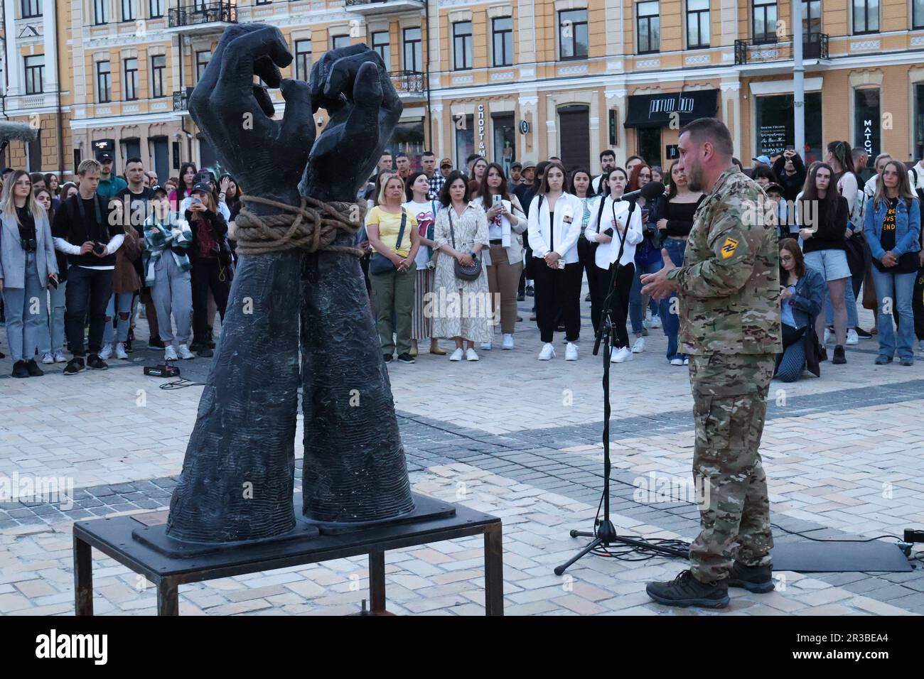 KYIV, UKRAINE - MAY 20, 2023 - The inauguration of the installation ...