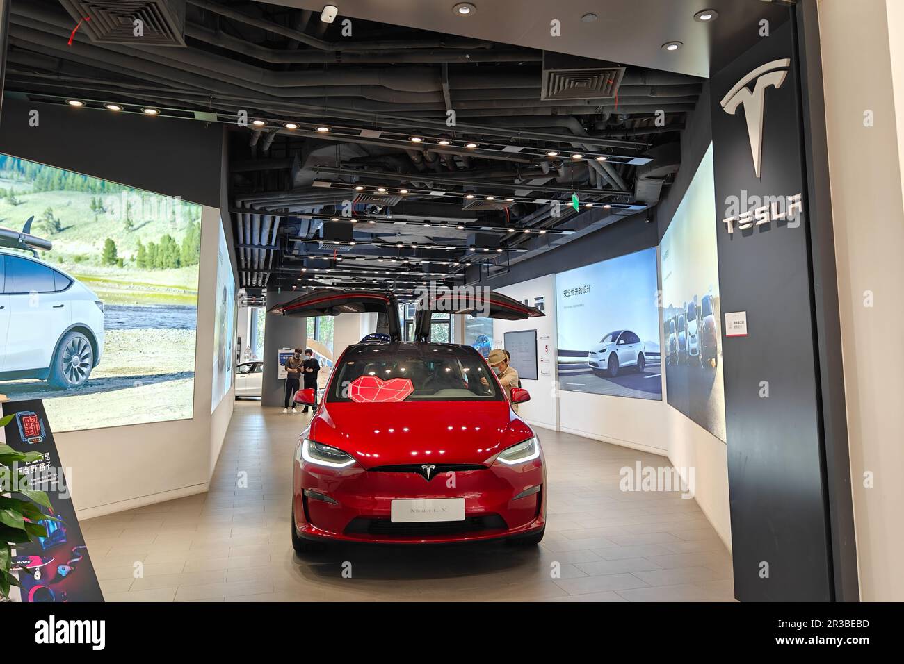 SHANGHAI, CHINA - MAY 23, 2023 - Customers experience a Tesla electric ...