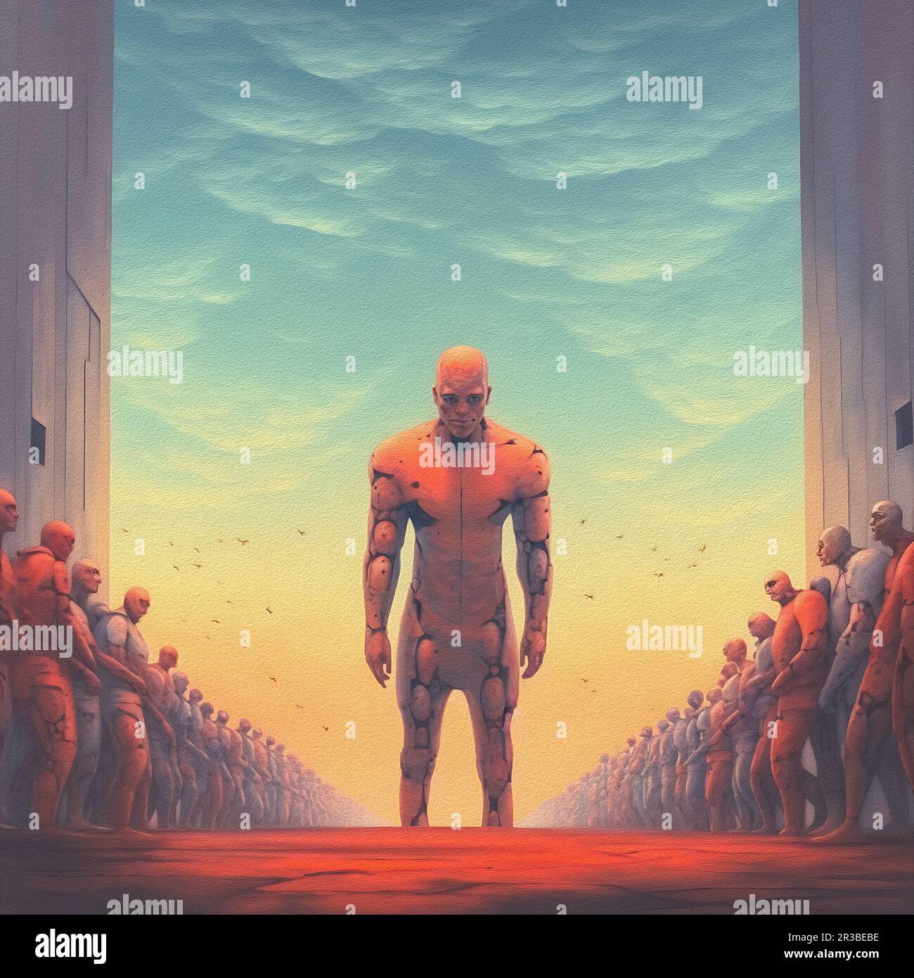 Artificial intelligence robot connect hi-res stock photography and ...