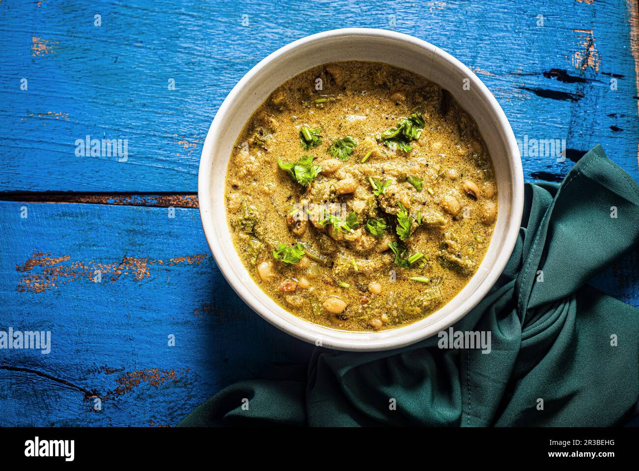 Indian bottlegourd bean curry Stock Photo - Alamy