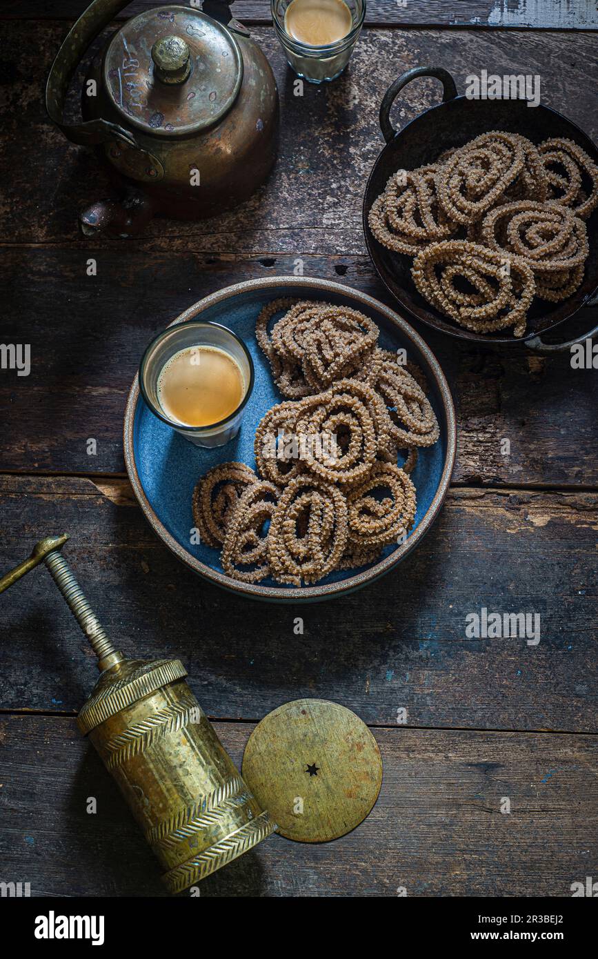 Top view of murukku hi-res stock photography and images - Alamy