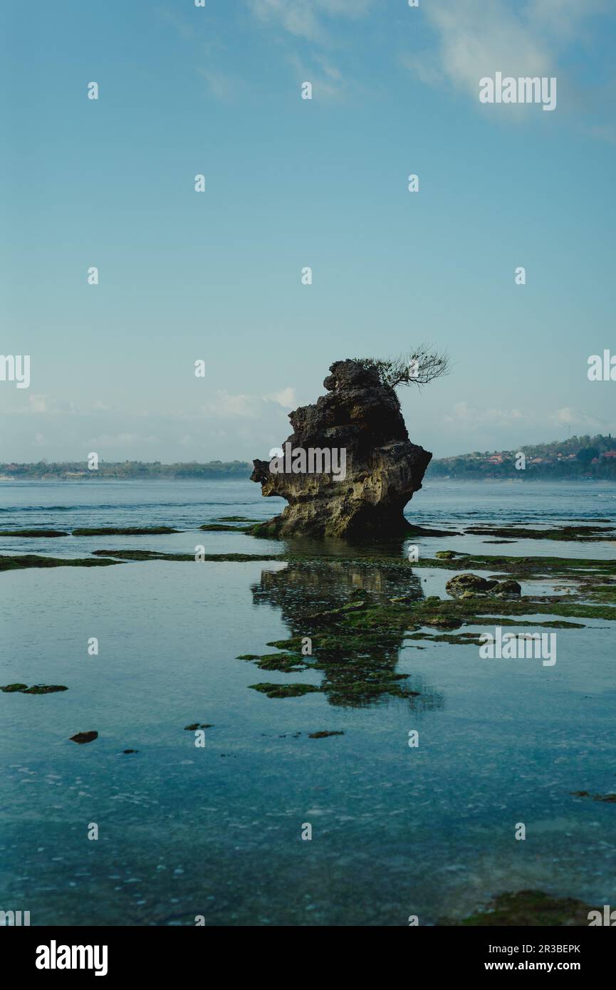 Rock in Ocean Stock Photo - Alamy