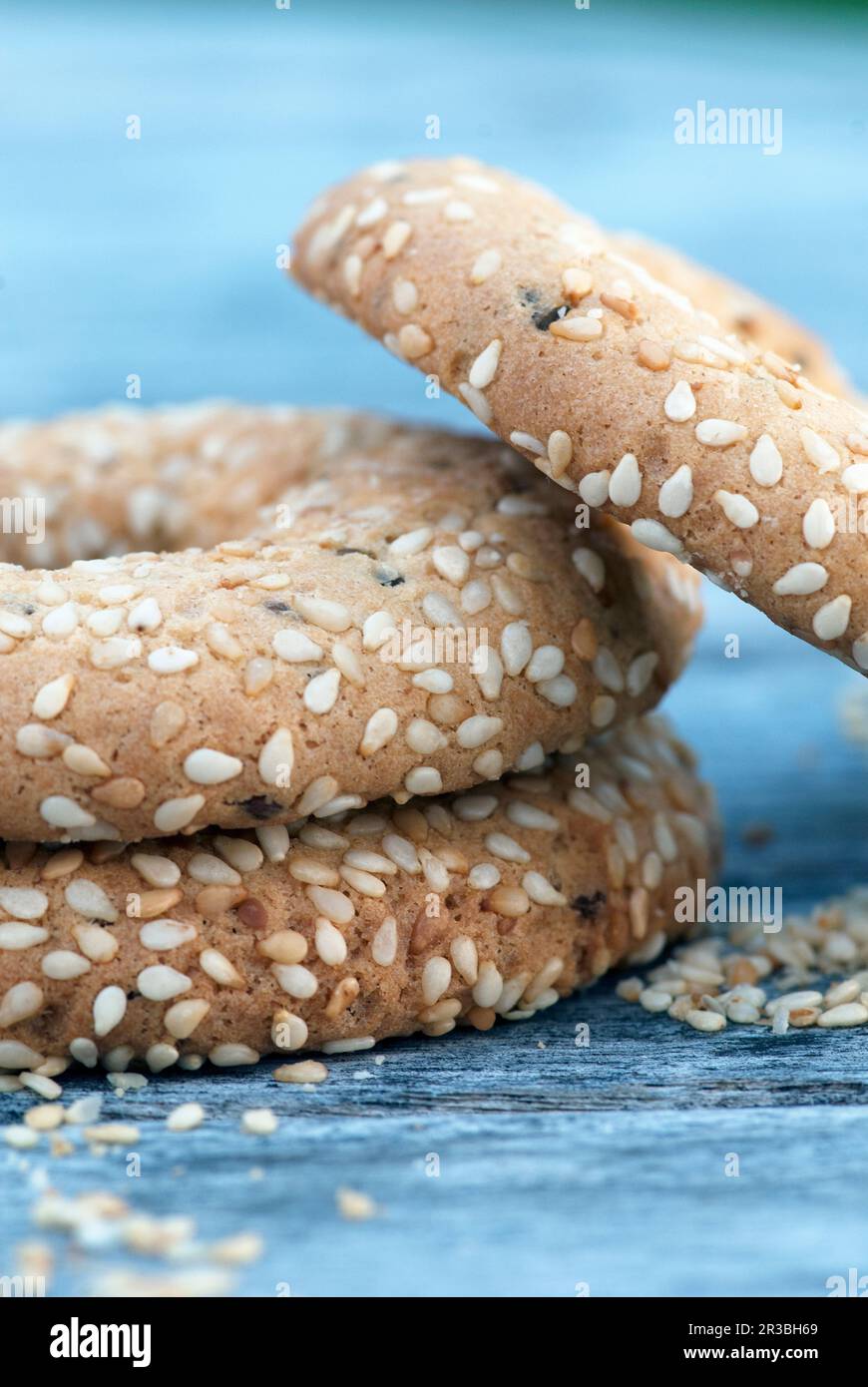 Close up of sesame anise flavored cookies Stock Photo - Alamy