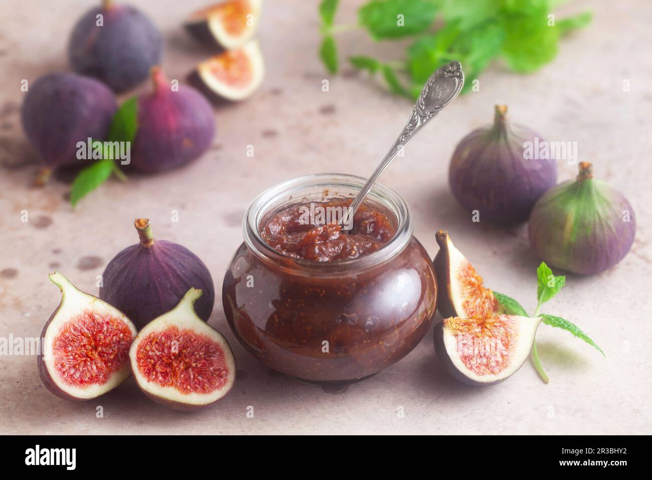 Homemade fig jam Stock Photo - Alamy