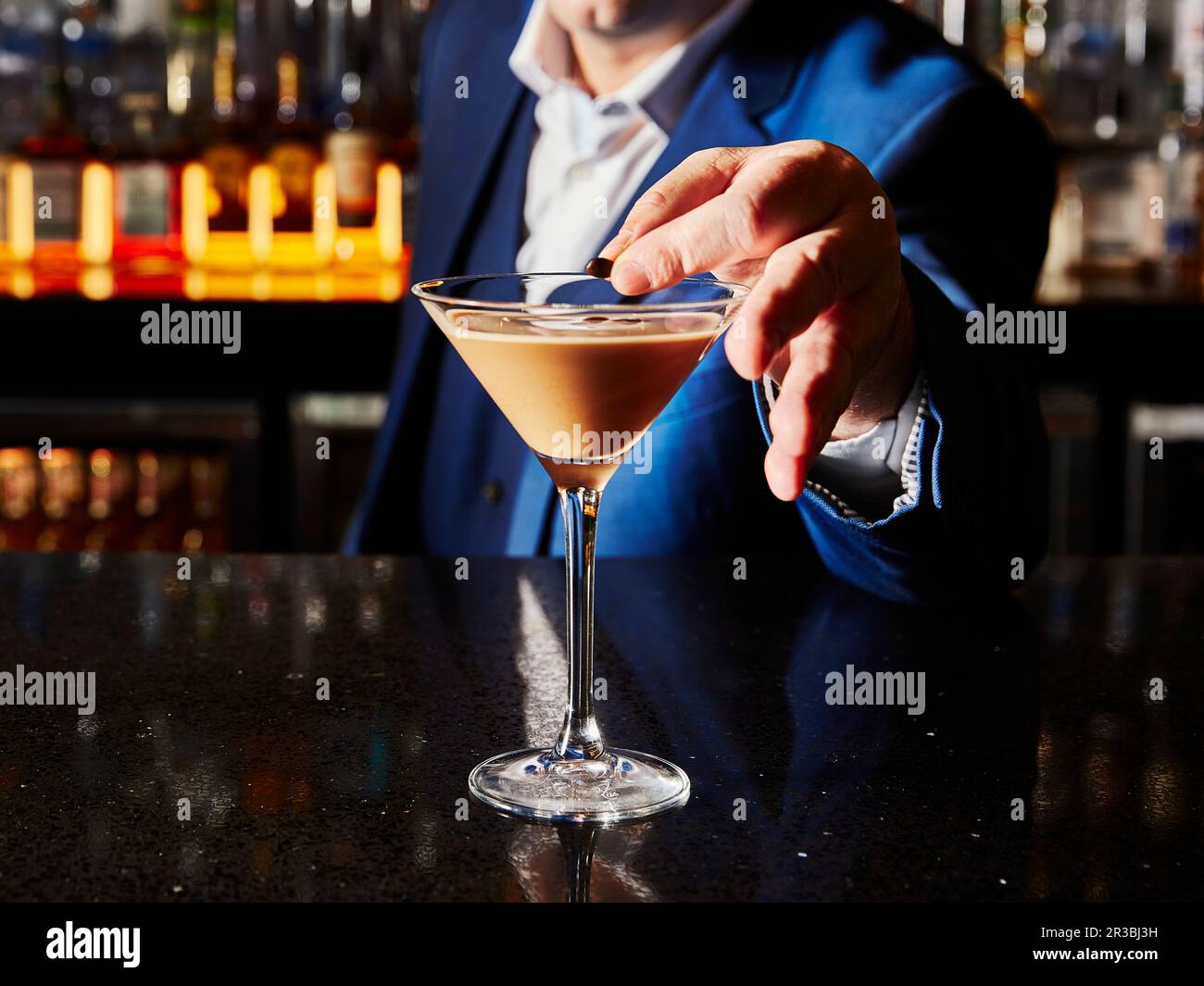 Espresso martini in a bar Stock Photo - Alamy
