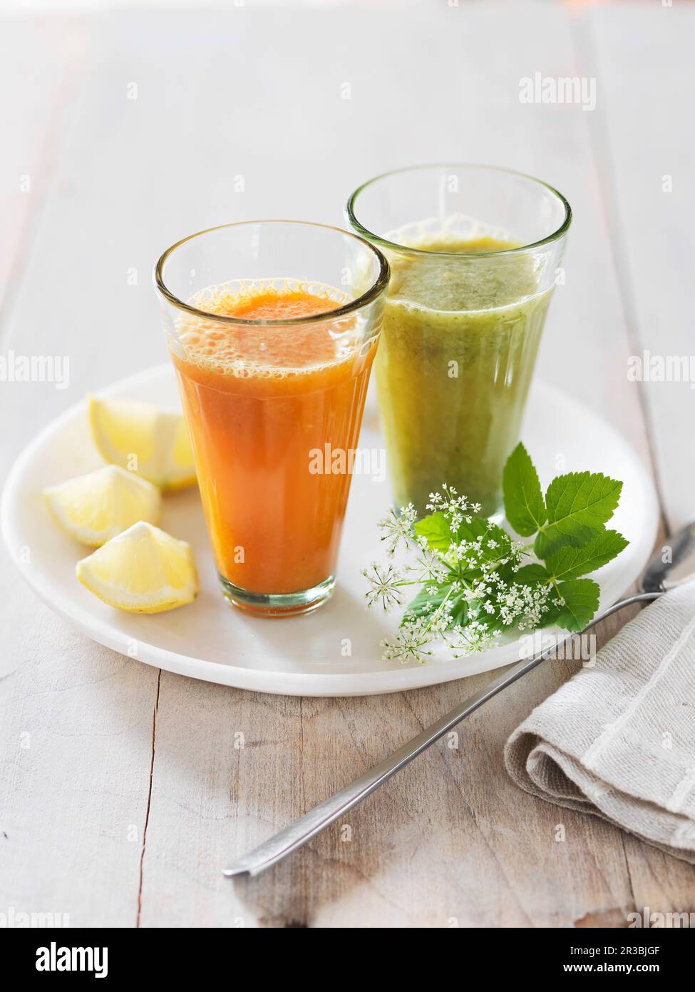 Two different smoothies Stock Photo - Alamy