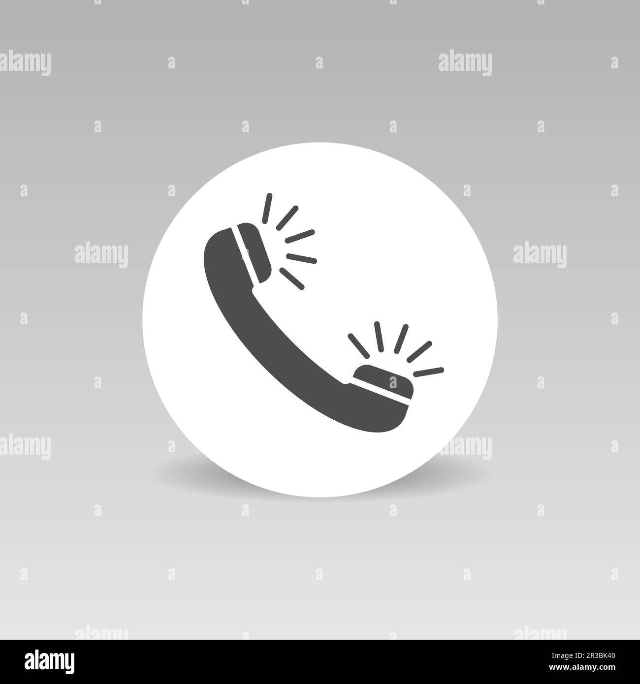 Phone round vector icon call center sign Stock Vector Image & Art - Alamy