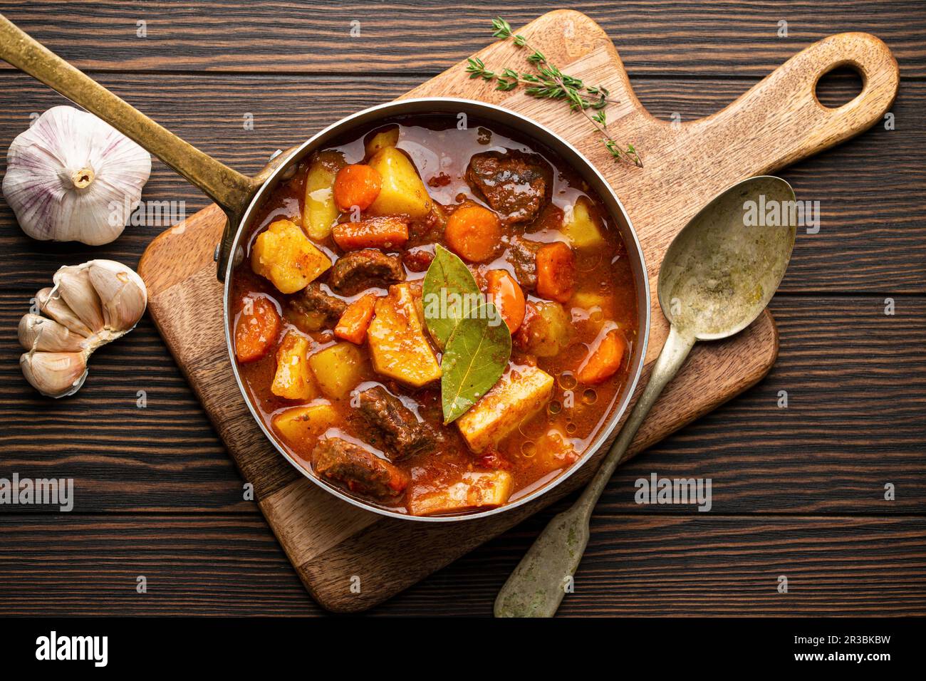Beef stew with potatoes, carrots and gravy Stock Photo - Alamy
