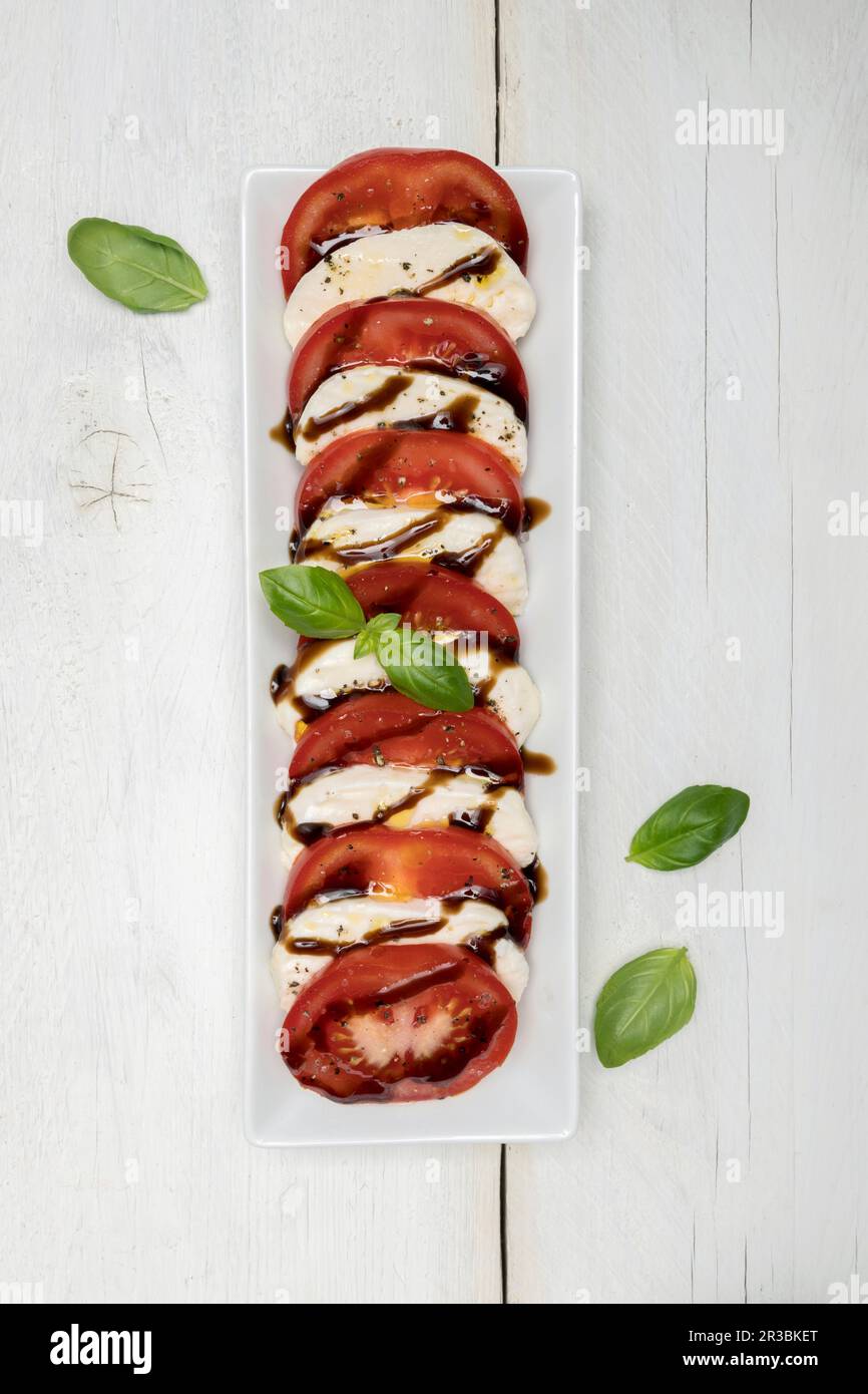 Overhead caprese shot hi-res stock photography and images - Alamy