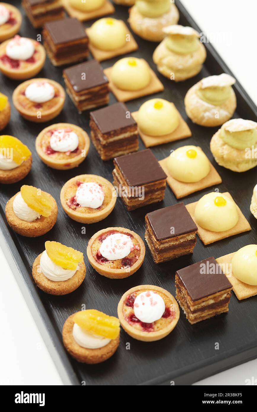 A selection of sweet canapés Stock Photo - Alamy