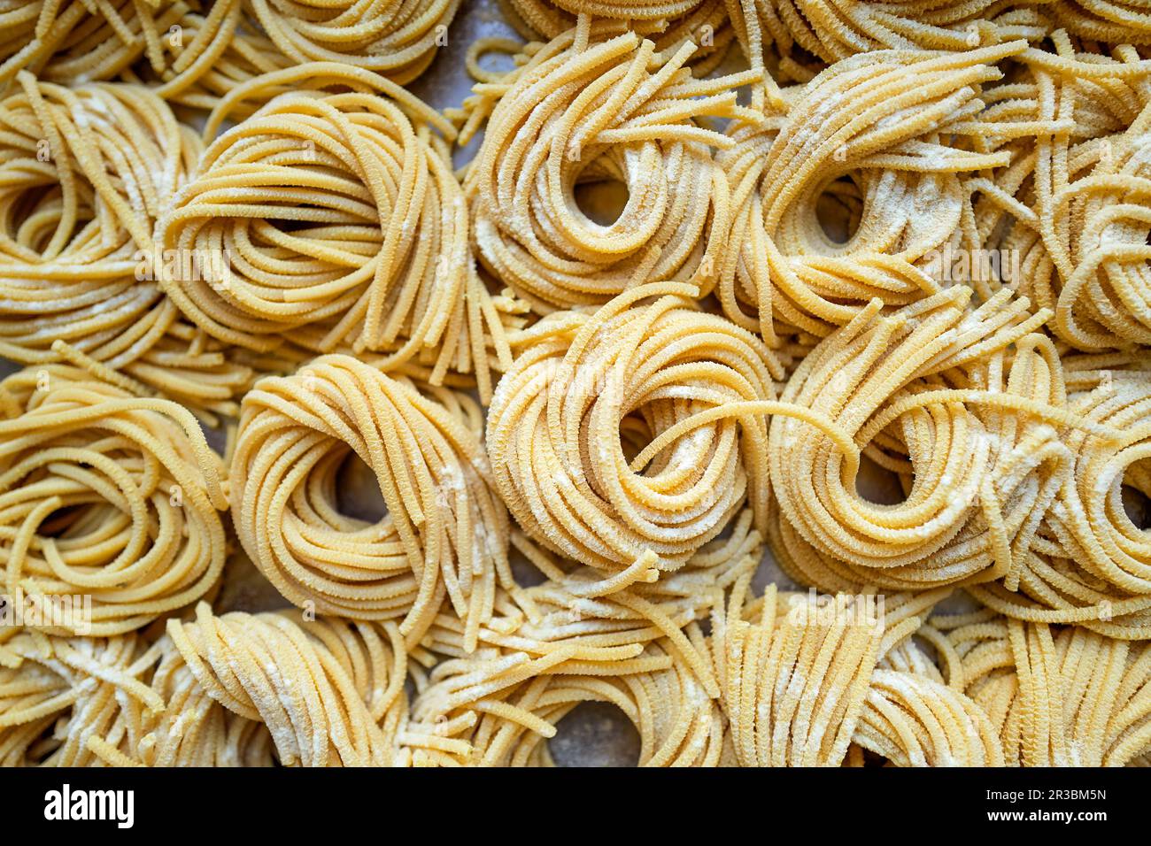 Fresh pasta nests Stock Photo - Alamy